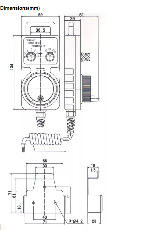 High Precision Manual Pulse Generator 12volt 25PPR Hand Wheel Encoder ...