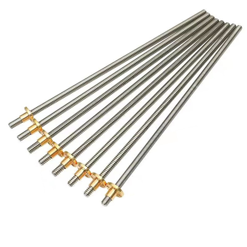 Tr12×2 Tr12×3 Worm Gear Mounted Lead Screw Multistart Lead Screw 1000mm ...